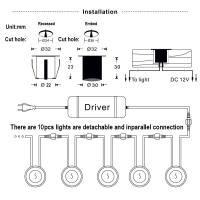 China LED deck lights 10pack without transformer for sale