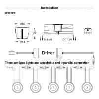 China Recessed deck lights 6pack for sale