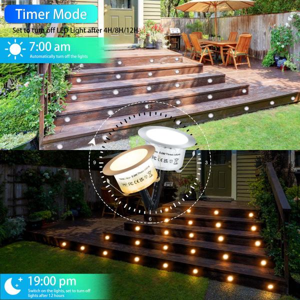 Quality Recessed LED Deck Light Kits 3 Color Changing for sale
