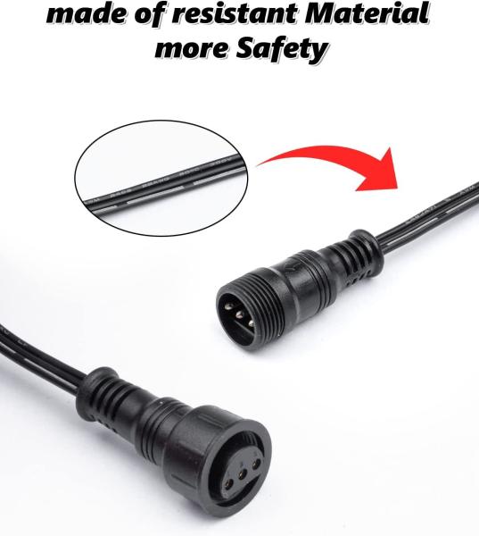 Quality 5Pack Extension Cable Cord 3Pin for SMY Lighting 3color deck lights for sale