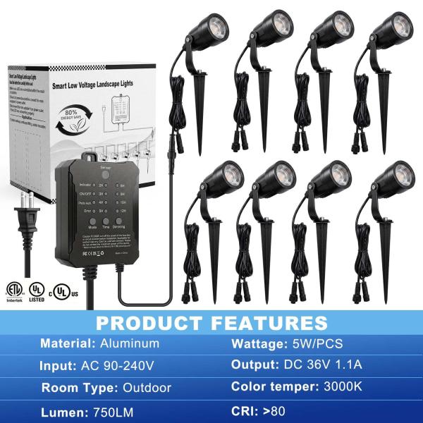 Quality Landscape Lights SMY Lighting All In One Low Voltage System Optimized For Energy for sale