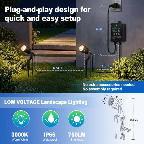 Quality Landscape Lights SMY Lighting All In One Low Voltage System Optimized For Energy for sale