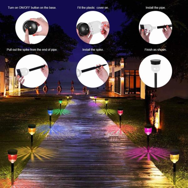 Quality 6Pack Solar Pathway Lights Color Changing for sale
