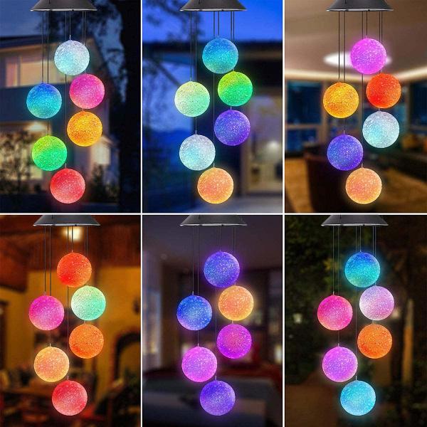 Quality Solar Wind Chimes Crystal Ball Color Changing for sale