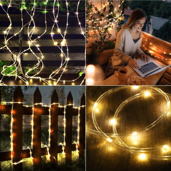 Quality Solar Rope Lights Outdoor 72FT 200 LED for sale
