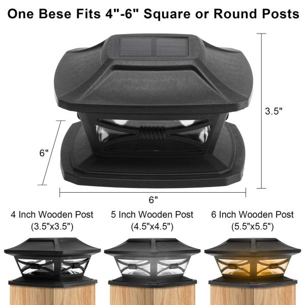 Quality IP65 Waterproof Solar Post Lights Plastic Lamp Body LED Chips SMD2835 Motion for sale