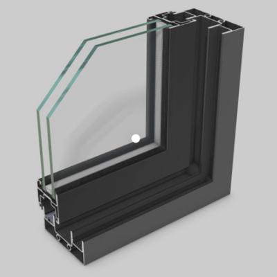 Cina Profilo di alluminio della porta della stoffa per tendine di alluminio di profilo dell'estrusione della parete della finestra in vendita
