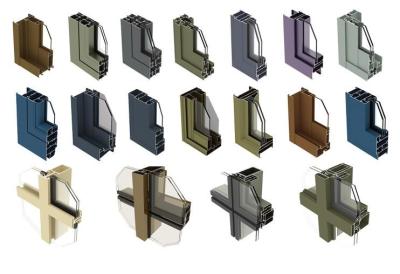 Cina Profilo di alluminio della porta della stoffa per tendine di alluminio di profilo dell'estrusione della parete della finestra in vendita