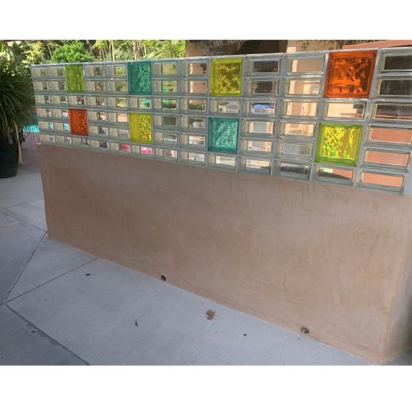 Building Transparent Mosaic Tile Decoration Partition Wall Solid Glass Brick Curtain Wall