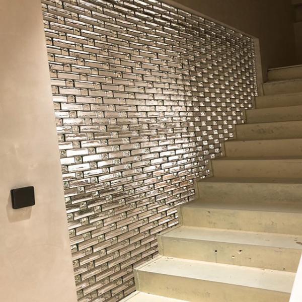 Building Transparent Mosaic Tile Decoration Partition Wall Solid Glass Brick Curtain Wall