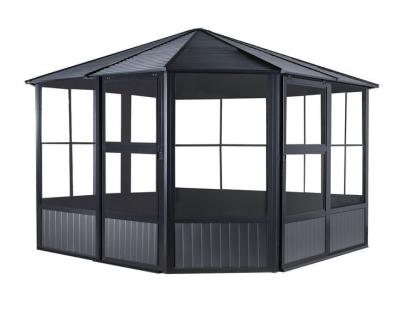 Frei stehendes wasserdichtes Aluminiumrahmen Glashaus Sonnenzimmer mit Polygon-Dachform