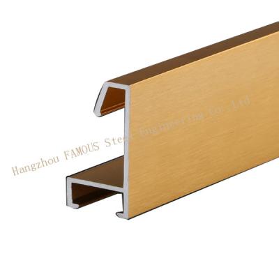 China Outdoor Toughened Glass 6061 Aluminum Profile ,Aluminium Angle Profile for sale