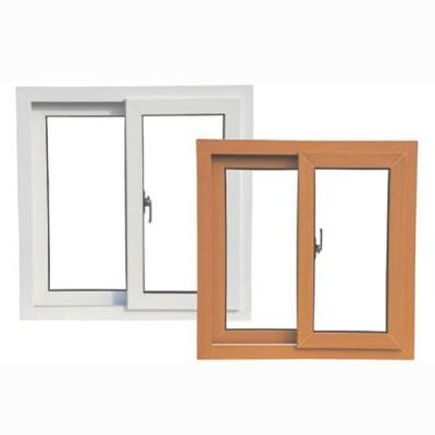 China Double Glazed Soundproof Sliding UPVC Glass Windows Heat Insulation Anti Theft for sale
