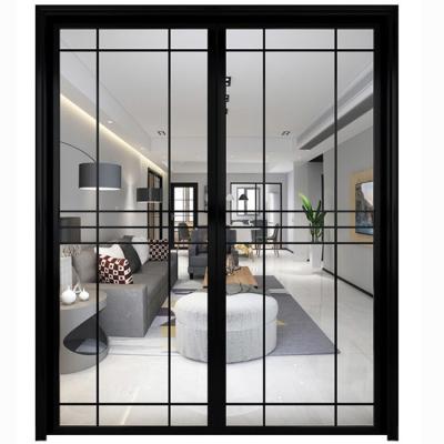 China Narrow Frame Insulating Glass Partition Walls Push Pull Sliding Door Partition for sale