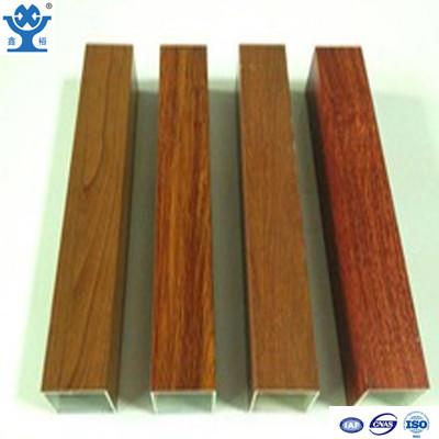 China Competitive price wood finish extruded aluminum hollow tube aluminum square tube for sale