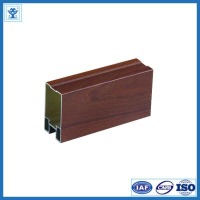 China Wooden color anodized aluminum window profiles for sale