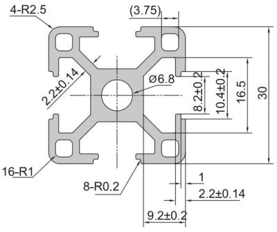 China 30 Series Aluminum  T Slot Aluminum Profile System for sale
