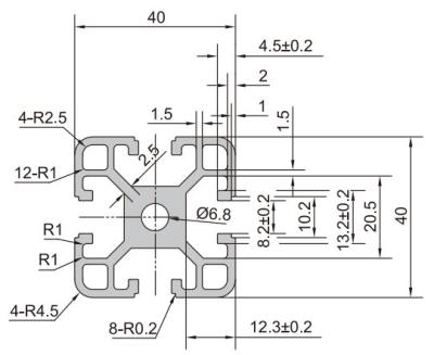China 40 Series Aluminum  T Slot Aluminum Profile System for sale