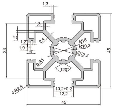 China 45 Series Aluminum  T Slot Aluminum Profile System for sale