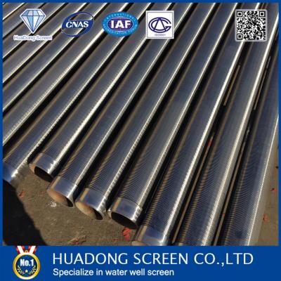 China Good Price AUS316L/904 OD114/168mm 25/50bar 0.1mm slot 20ft length continuous type water well casing screen for sale
