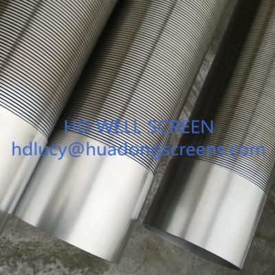 China AISI 304 200mesh contnuous slot wire wrapped screen for water well/water treatment for sale