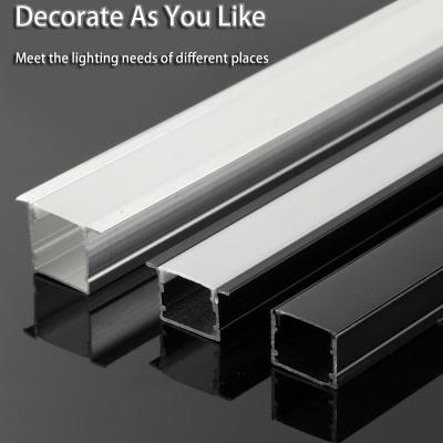China Voorbegroeide lamptrog Aluminium legering Lampgordel Slot Lineaire lampplafond Aluminiumprofiel Te koop