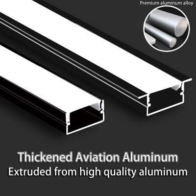 China LED niet-hoofdlicht Aluminium groef lichtgordel Plafond verborgen Zwart ingebed oppervlak Gemonteerd lineair licht Te koop