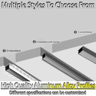 Cina Luce Lineare Incorporata Di Gipsom Nero LED soffitto Luce Trave Soggiorno Yang Angolo Profilo di Aluminio Cartone Slot Prodotto in vendita