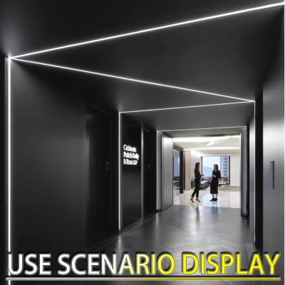 Cina Luce Lineare Incorporata Di Gipsom Nero LED soffitto Luce Trave Soggiorno Yang Angolo Profilo di Aluminio Cartone Slot Prodotto in vendita