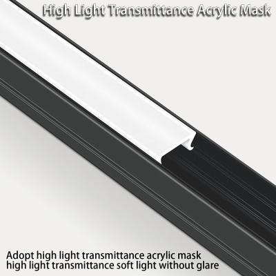Cina RGB Color Temp Linear Light Embedded Black LED Gips Ceiling Light Trough per il soggiorno in vendita