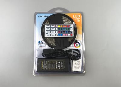 China 5050 RGB LED Flexible Strip Lights 44 Key Controller Power Supply CE ROHS Approval for sale