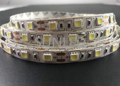 China Super Bright Flexible Adhesive Led Strip Lights 12/24V SMD5050 20-22lm Lumen for sale