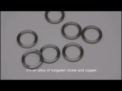 Tungsten heavy metal alloy  92.5WNicu ring.mp4