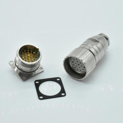 China 6 Pin M23 Connector Signal Assembly Male Solder Connector IEC 61076-2-101 Ed 3.0 for sale