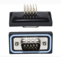 China D-Sub 9 Pin Male Panel Mount Right Angled Waterproof Connector IP67 PCB Type for sale