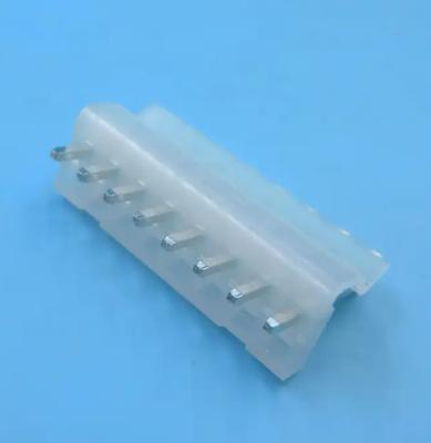 China 6.35mm Hoogte 8 Pin Wire To Board Connector PA66 Wit Tin Plated Te koop