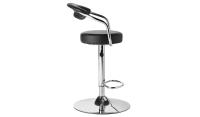 China Round Adjustable Padded Counter Top Bar Stools With Backs 58cm-80cm Height for sale