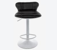 China White Color PU Kitchen Bar Stools Adjustable Ergonomic Design Back Support Low Back for sale