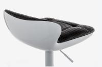 China White Color PU Kitchen Bar Stools Adjustable Ergonomic Design Back Support Low Back for sale