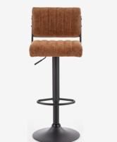 China Brown Covering Bar Stools With Fabric Height Adjustable For Kitchen for sale