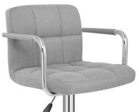 China Comfortable Padded Fabric Bar Height Stools for sale