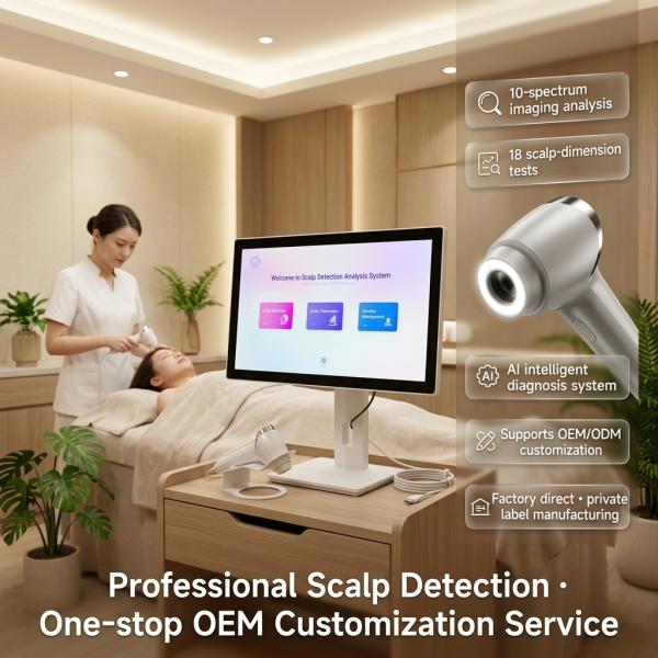 Quality Scalp Analyzer T8 intelligent scalp analyzer offering porphyrin imaging wrinkle depth quantification and heavy metal residue testing for sale