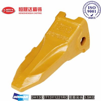 China DH130 DH55 2713Y1221 18S Excavator Bucket Teeth Triple Tempered Anti-fracture for sale