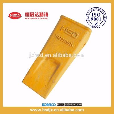 China Long type construction machinery excavator parts bucket flat teeth/tooth point/tip from HSD factory china made for sale