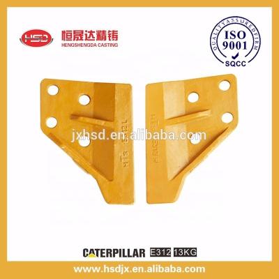 Cina Cina fabbrica fornitore E312 Macchine escavatore secchio parti leggere taglio laterale con materiale in acciaio legato per proteggere secchio in vendita