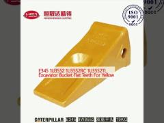 E345 1U3552 1U3552RC 1U3552TL Excavator Bucket Flat Teeth For Yellow