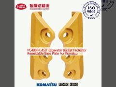 PC400 PC450 Protector de balde de escavadeira Placa de base reordenavel para Komatsu