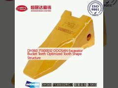 DH360 71300032 DOOSAN Excavator Bucket Teeth Optimized Tooth Shape Structure
