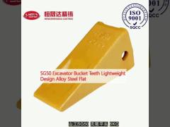SG50 Excavator Bucket Teeth Lightweight Design Alloy Steel Flat