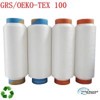 Quality GRS DTY Polyester Yarn Recycled PET Yarn Full Dull Raw White for sale